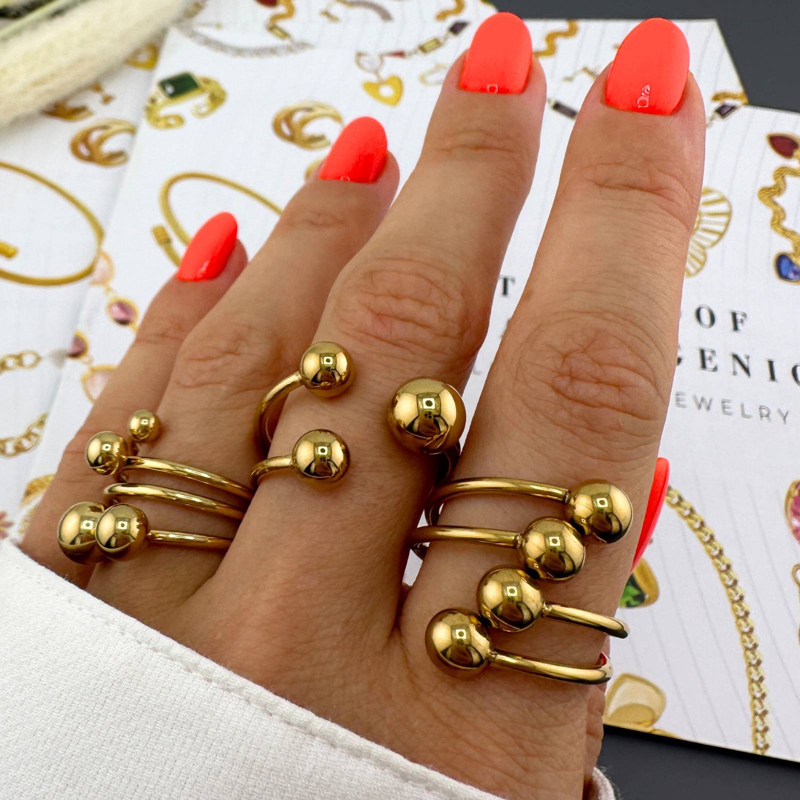 18K gold plated finger ring, Intensity SKU #89067-0 wholesale supplier ...