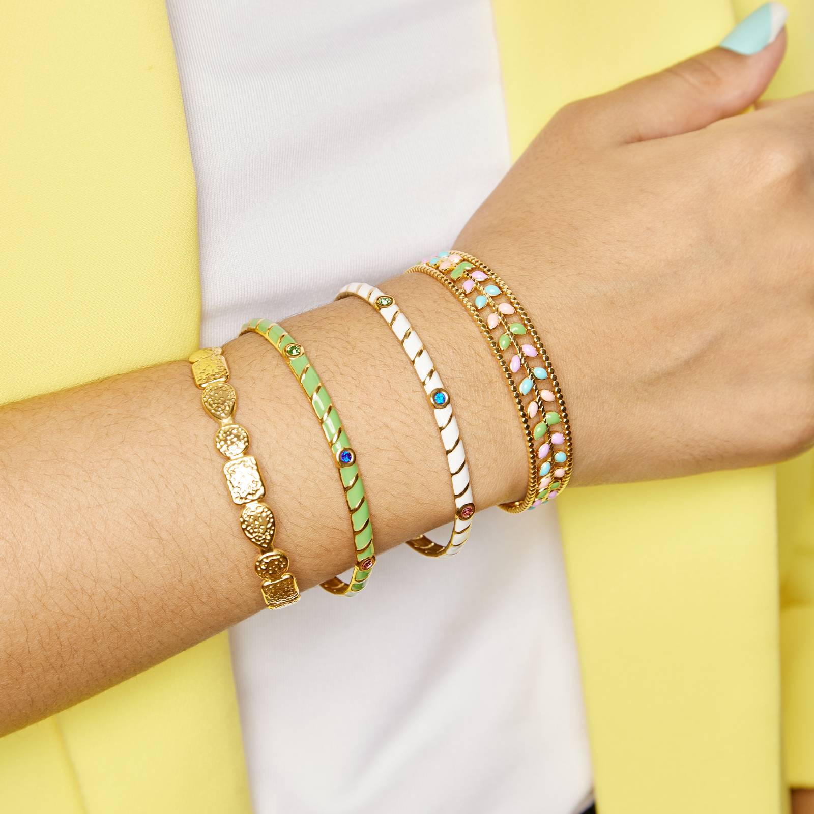 18K gold plated Stainless steel bracelet, Intensity SKU #85529-4 ...