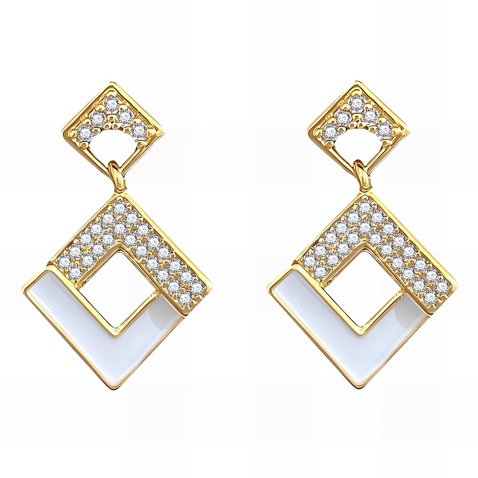 18K gold plated Brass earrings, Intensity SKU #88904-0 wholesale ...