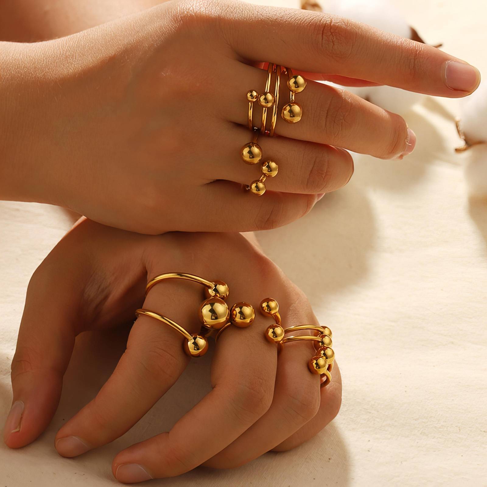 18K gold plated finger ring, Intensity SKU #89067-0 wholesale supplier ...